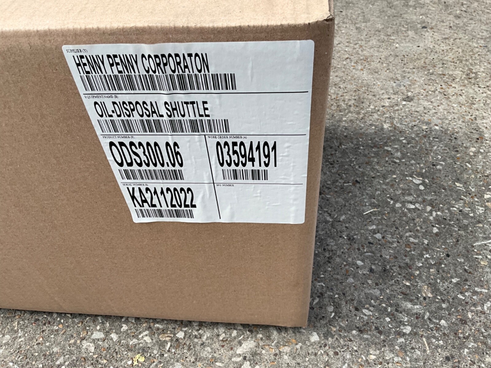 NIB Henny Penny ODS300.06 50 Lb Fryer Oil Disposal Shuttle for ...