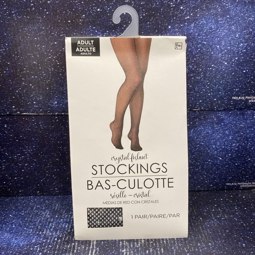 Crystal Fishnet Stockings Black Fancy Dress Up Adult Costume Accessory ...