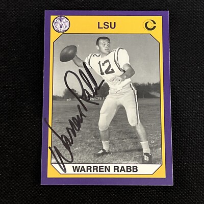 WARREN RABB 1990 COLLEGIATE COLLECTION SIGNED AUTOGRAPHED CARD #116 LSU ...