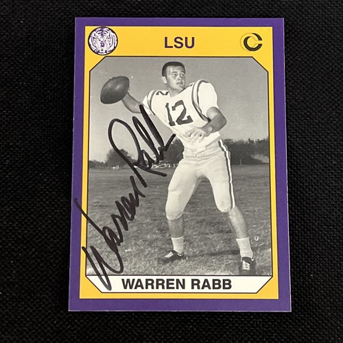 WARREN RABB 1990 COLLEGIATE COLLECTION SIGNED AUTOGRAPHED CARD #116 LSU ...