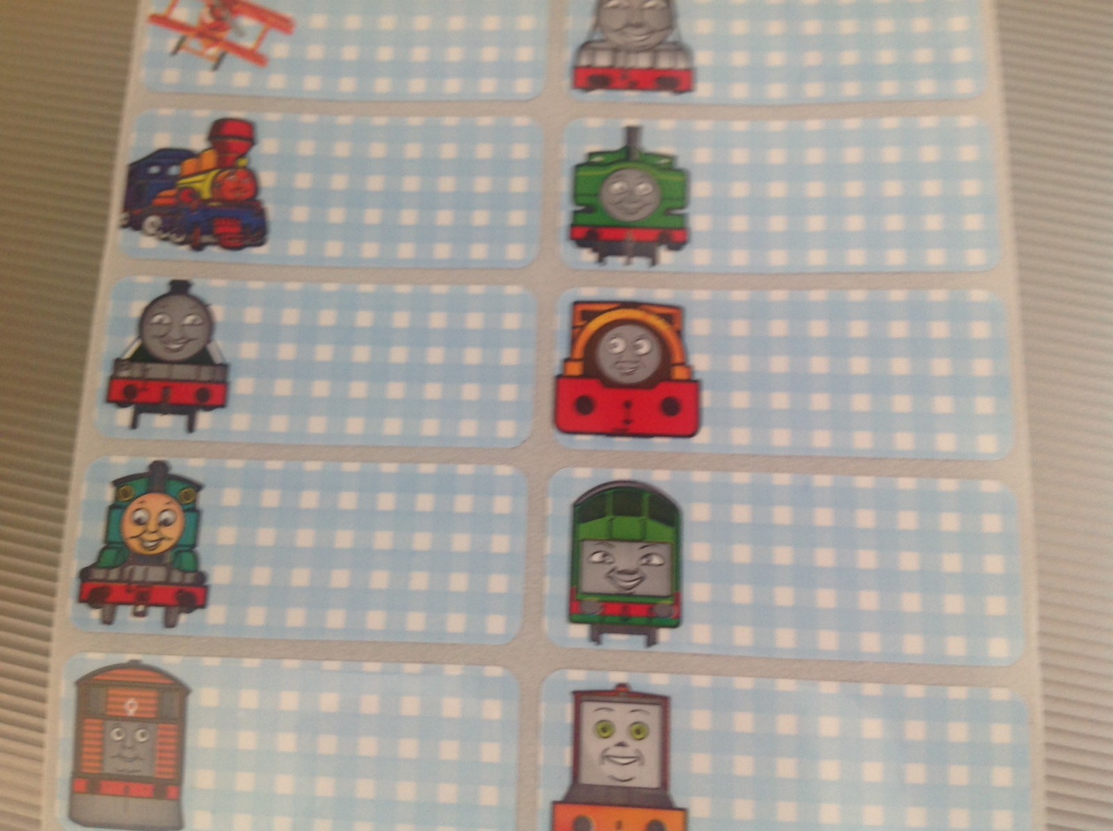 50LG THOMAS & FRIENDS NAME LABEL STICKERS+50 MED THOMAS PERSONALISED ...