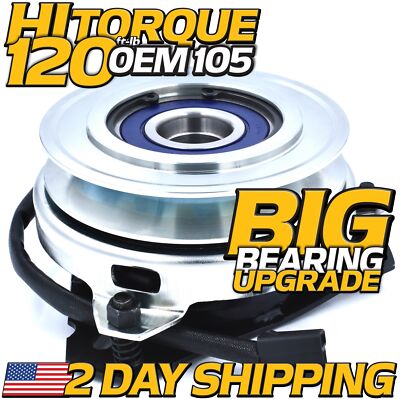 HiTorq 120ftlb (OEM 105) BIGBearing PTO Clutch for John Deere AM122969 ...