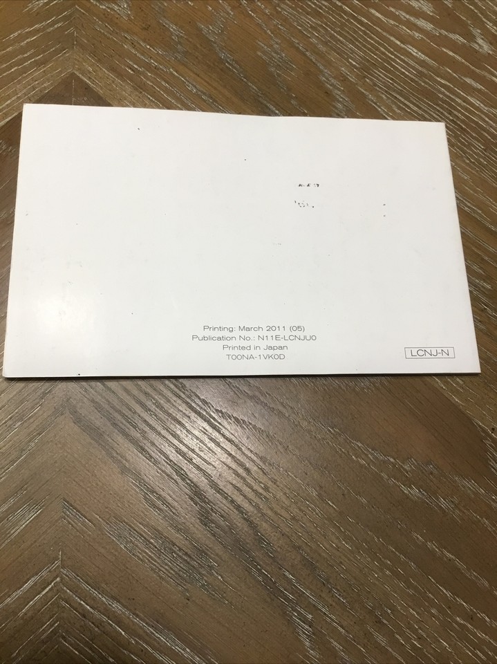2011 NISSAN NAVIGATION SYSTEM OWNERS MANUAL LCNJ-N | eBay