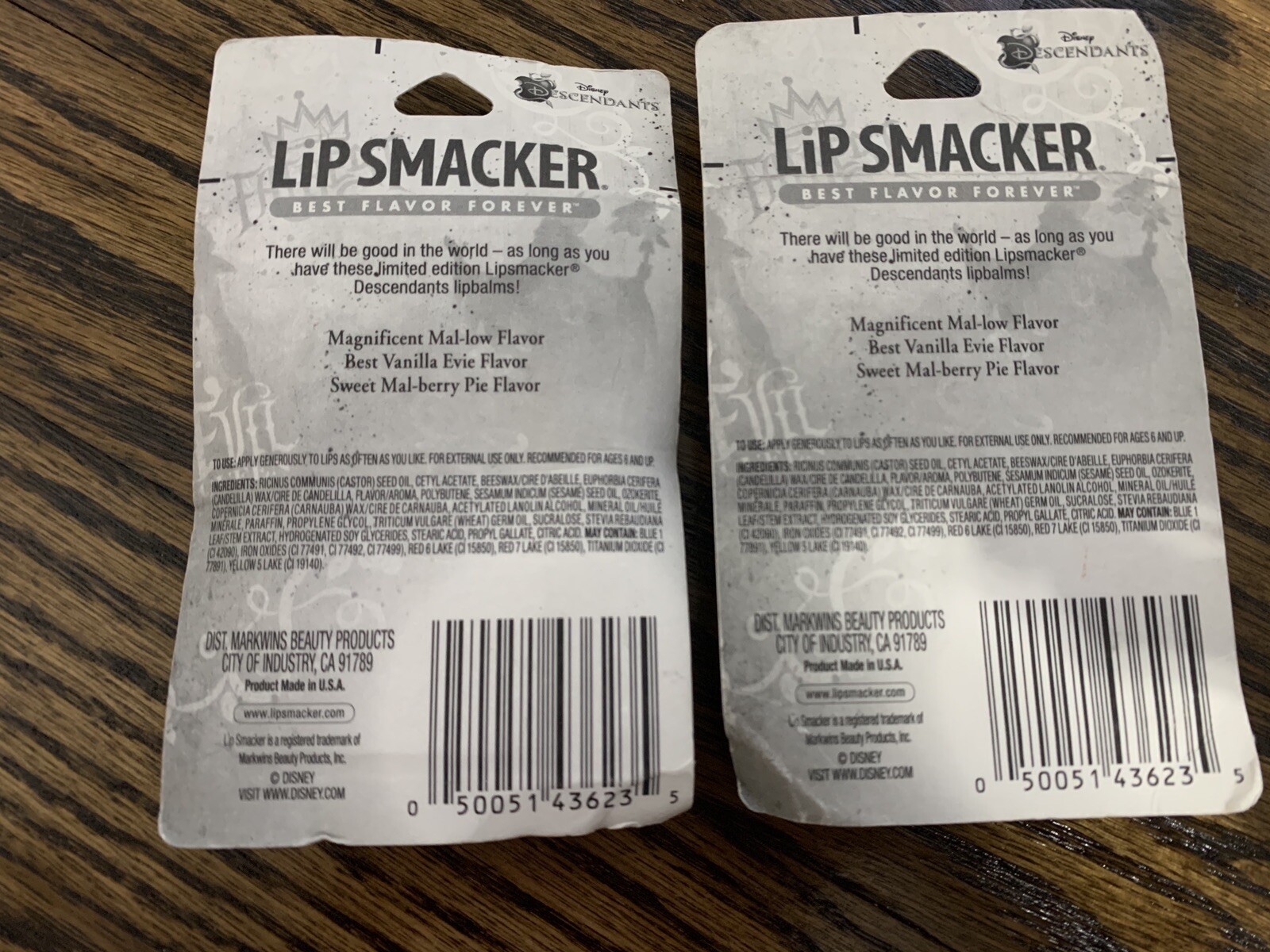 *LOT x4* Lip Smacker DISNEY DESCENDANTS #623/624 Lip Gloss/Balm *12 ...