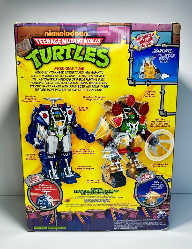TMNT MECH WREKKERS Leonardo Classic Teenage Mutant Ninja Turtles ...