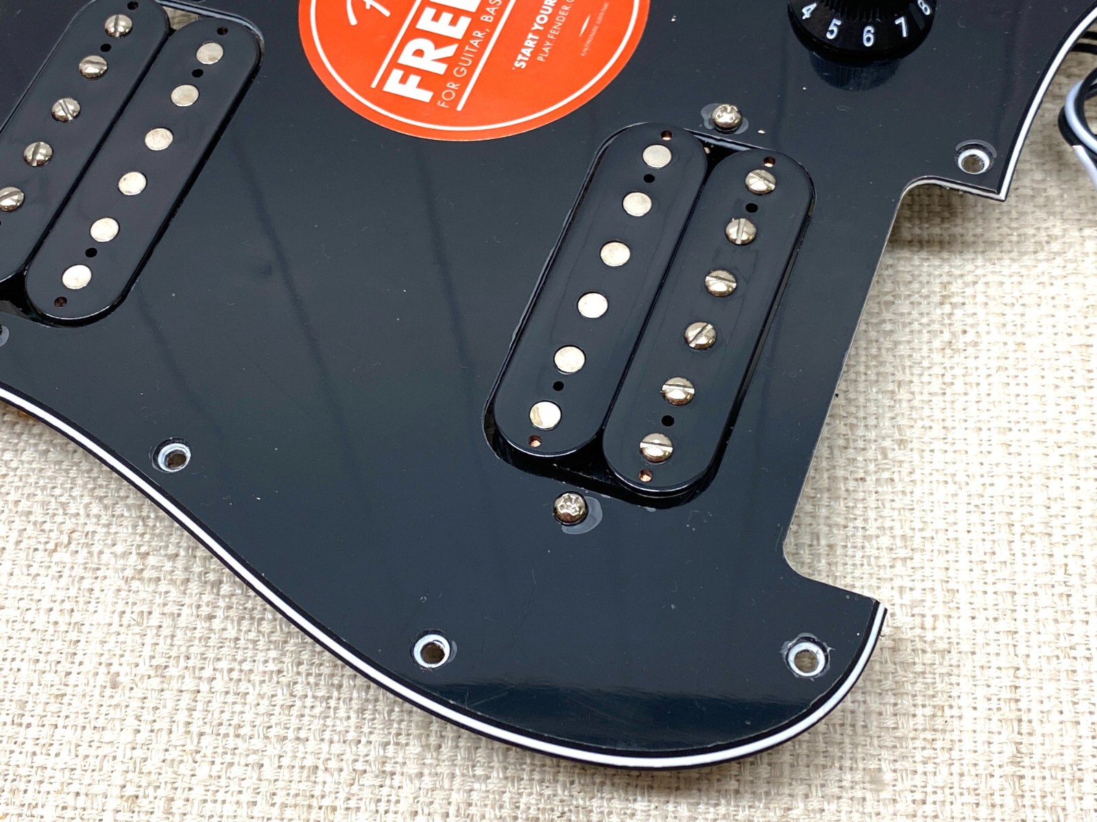 Genuine Fender Squier HH LOADED PICKGUARD Fat Strat Humbucker Pickup ...
