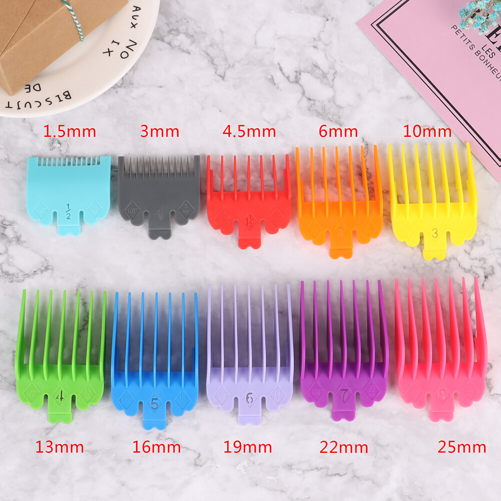 10pcs Barber Shop Styling Comb ts Clipper Hair Limit Comb Trimmer ...