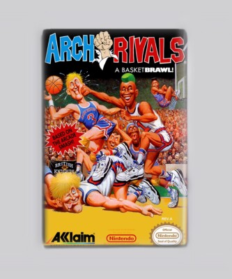 ARCH RIVALS - 2"x3" FRIDGE MAGNET nintendo nes video game box art nba ...