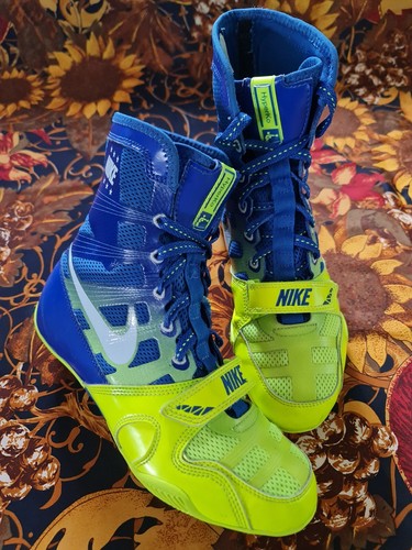 RARE/ORIGINAL Nike Hyper KO Boxing Boots Blue/Volt Size 6.5 Limited ...