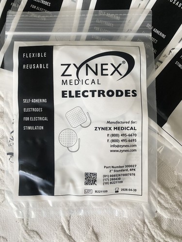 New ZYNEX Medical Electrodes 2” Round Lot of 5 x 4 Pack Total 20 Part ...
