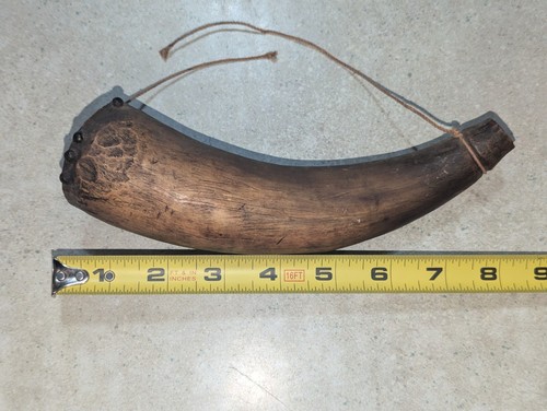 Vtg Used Powderhorn Horn Black Powder Carrier | eBay