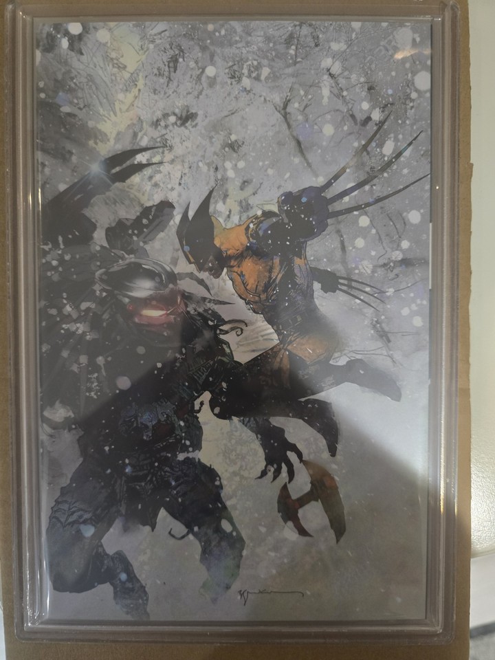 Predator vs Wolverine #4 Sienkiewicz 1:100 Virgin Variant NM+ / Mint ...