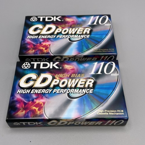 2 TDK CD Power 110 High Bias Type II Blank Audio Cassette Tapes New ...