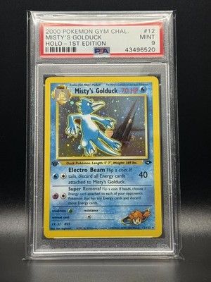 PSA 9 MINT Misty's Golduck 12 Gym Challenge 1st Edition Holo Pokemon ...
