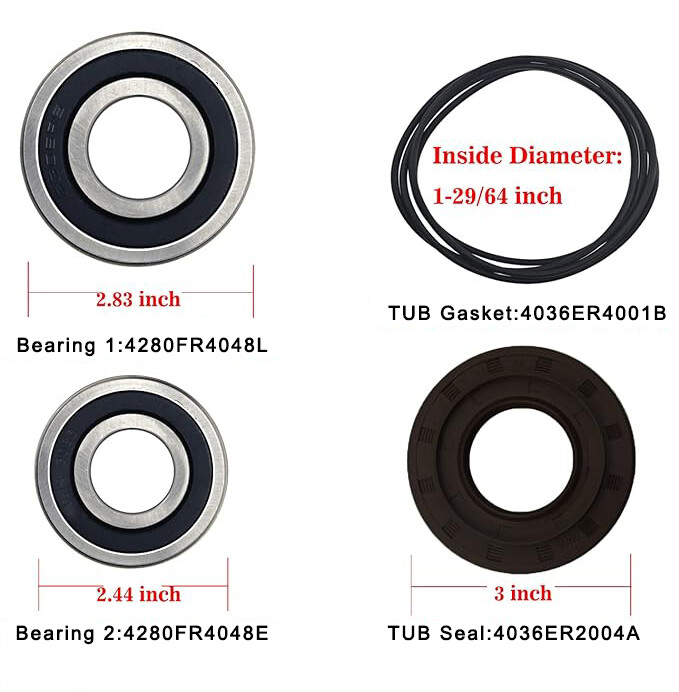 Front Load Washer Tub Bearings and Seal Kit for LG & Kenmore ...