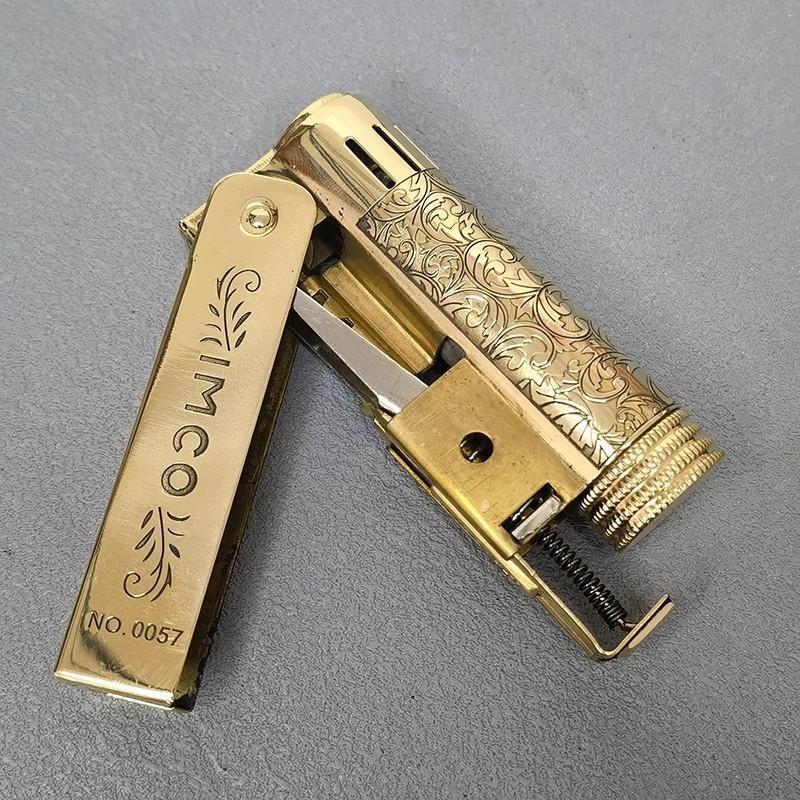 IMCO 6600 Retro Brass Stainless Steel Gasoline Lighter Pattern Design ...