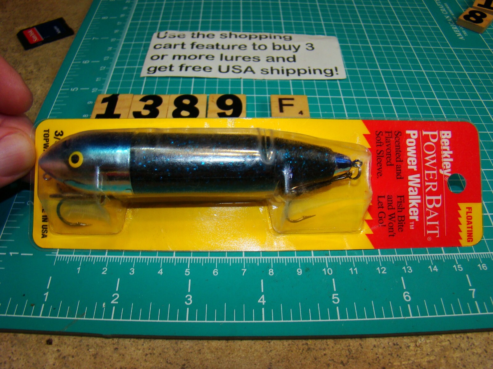 V1389 PR BERKLEY POWER WALKER FISHING LURE NEW ON CARD NIB BOX | eBay