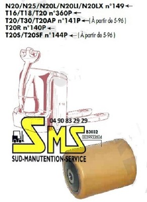 Galet 85 105 110 12 Mm Fenwick Linde N20 N25 N20L N°149 0039933604 ...