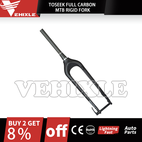 TOSEEK MTB Full Carbon Rigid Fork Thru Axle 15*100mm 29 Semi internal ...
