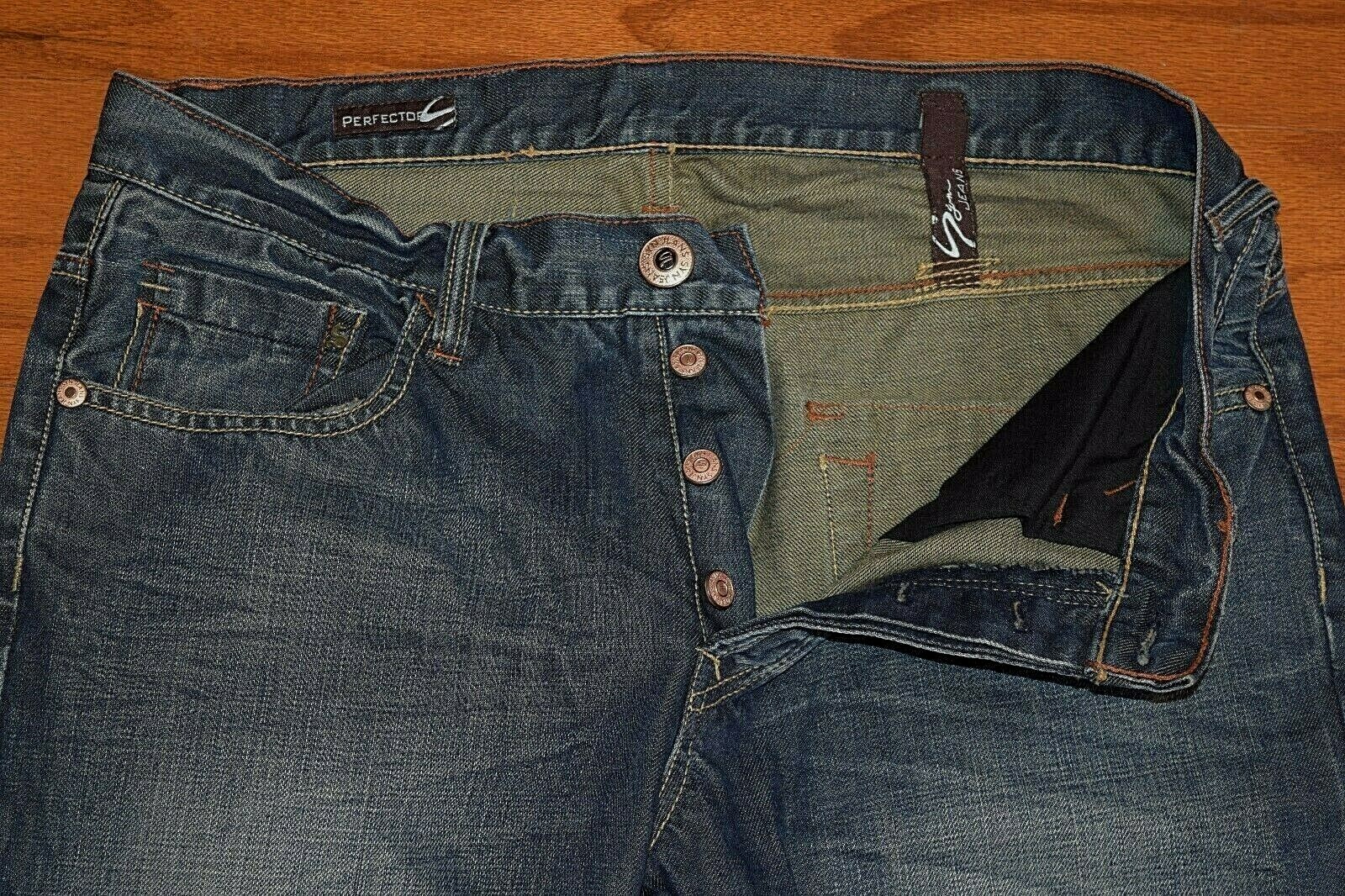 SYN JEANS ~ 'PERFECTOR' SLIM Fit STRAIGHT Leg Blue Jeans - Men Size 34 ...