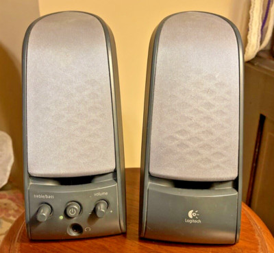 Logitech X-120 S-0083A Multimedia Desktop Audio Satellite Speakers Pair ...