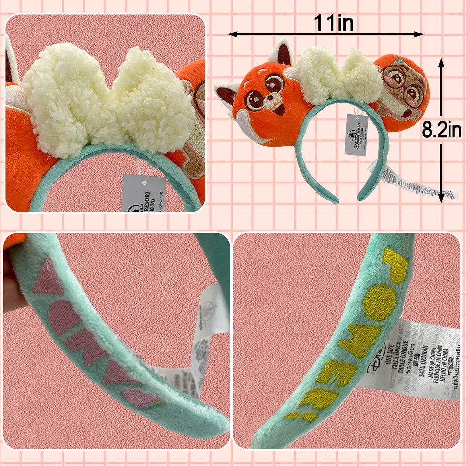 Disney~Parks Disneyland Turning Red Ears Headband Panda Mei Minnie Ears ...