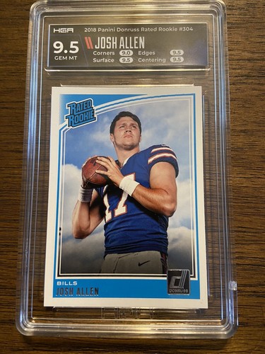 2018 Donruss Rated Rookie Josh Allen 2018 #304 HGA 9.5 Buffalo Bills ...