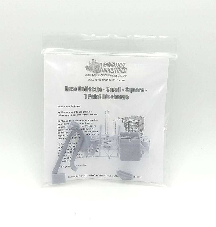 N Scale Dust Collection Sq. S. Kit for Grain Elevator Structures 1:160 ...
