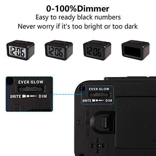 Hense Creative Smart Nightlight Alarm Clock Bedside Desk Table ...