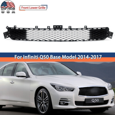 Front Bumper Lower Grille For Infiniti Q50 Base Model 2014-2017 Black ...