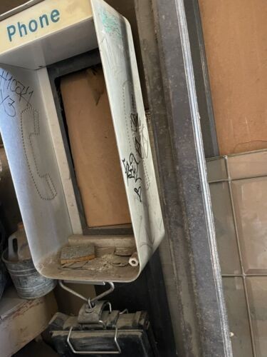 Vintage Payphone Kiosk Telephone Phone Alumin Box Coin Wall Booth Metal ...