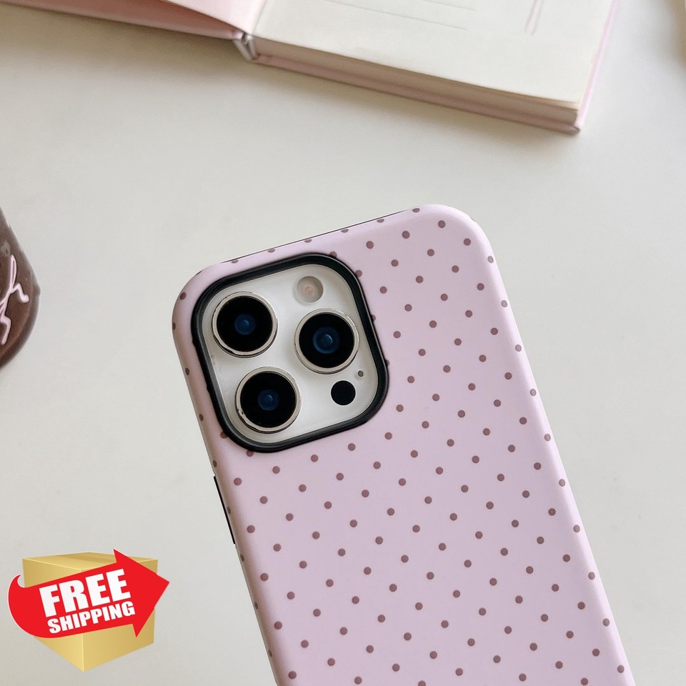 ZUDIISO iPhone 16 Pro Max Pink Polka Dot Case | eBay
