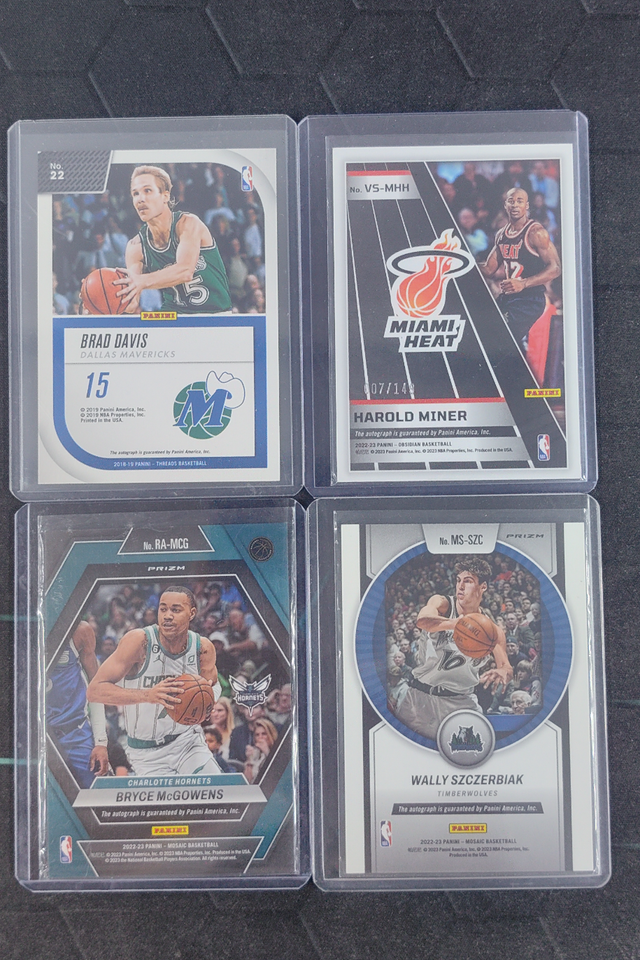 2022-23 Panini Mosiac Bryce McGowens Miner Szczerbiak Davis Auto Prizm ...