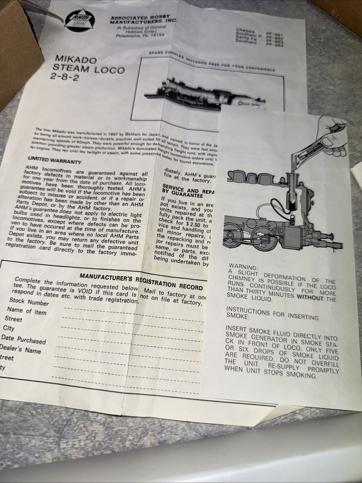 Mikado HO M9351 Southern Railroad #4501 2-8-2 Steam Locomotive Engine ...