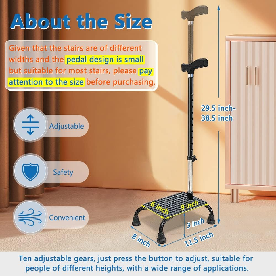 Stair Climbing Cane Half Step Stair Lifts Aid Seniors Balance Walking ...