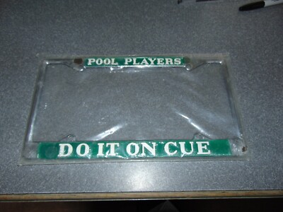 *NOS* Sealed Vintage "Pool Players Do It On Cue" Vanity License Plate ...