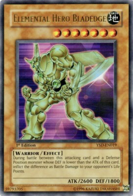 Elemental Hero Bladedge YSD-EN019 LP/NM Ultra Rare 1st Edition Yu-Gi-Oh ...