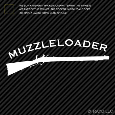 (2x) Muzzleloader Sticker Die Cut Decal Self Adhesive gun powder black ...