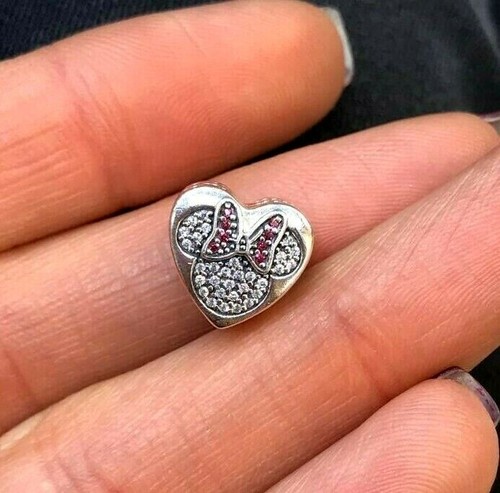NEW Genuine Pandora Disney Mickey Minnie True Love Charm 792050CZ Heart ...