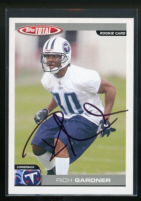 2004 Topps Total RICH GARDNER Signed Card autograph auto TITANS | eBay