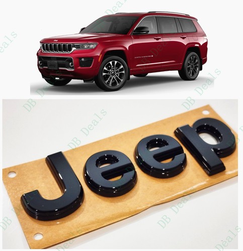 1PC Gloss Black Front Hood Jeep Emblems Badge 2021+ Jeep Grand Cherokee ...