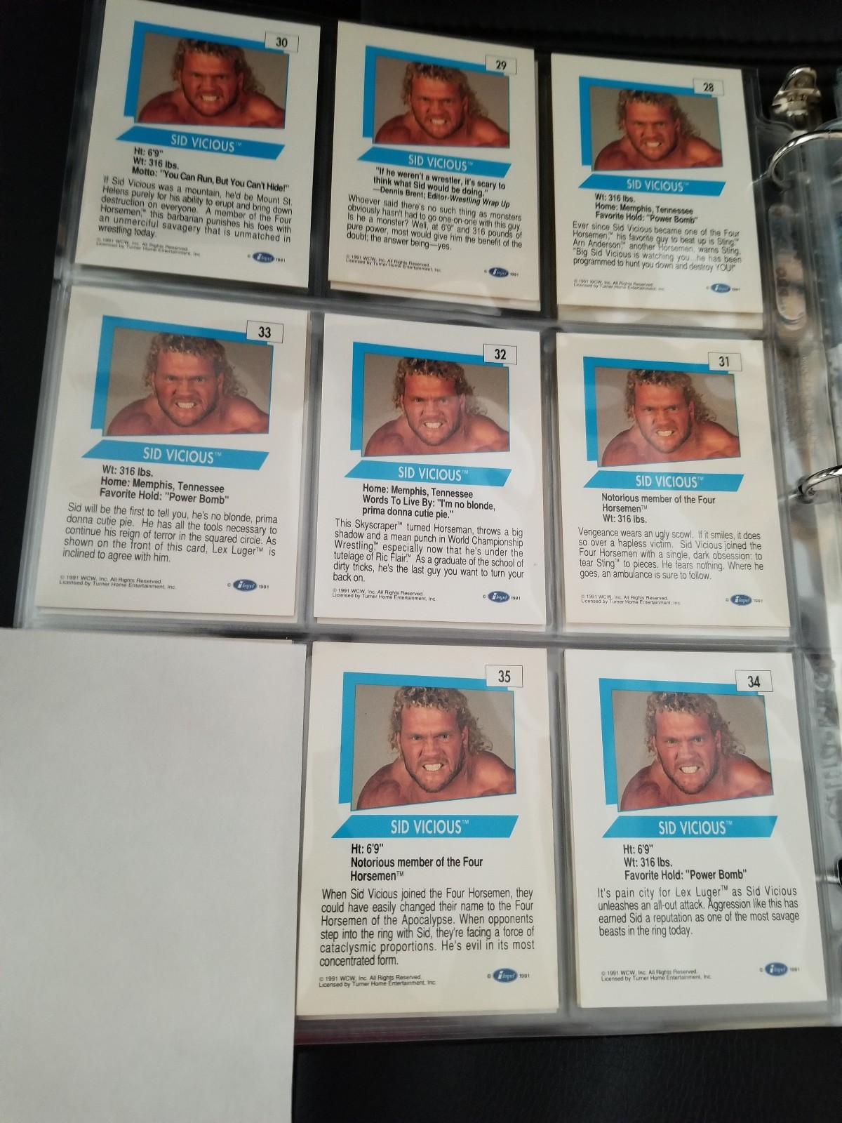 1991 Impel WCW - #24 Sid Vicious (RC) for sale online | eBay