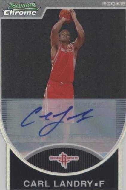 2007-08 Bowman Draft Picks & Stars - Chrome Rookie Carl Landry #123 ...
