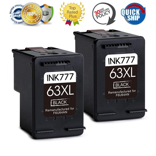 Generic 63XL 2BK Ink For HP Envy 4520 4513 4516 4522 4523 4524 5055 ...