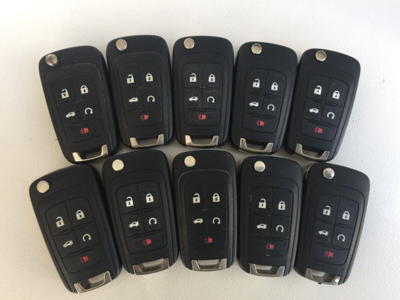 LOT OF 10 CHEVROLET 2010-2016 EQUINOX FLIP KEY 5 BUTTON REMOTES ...