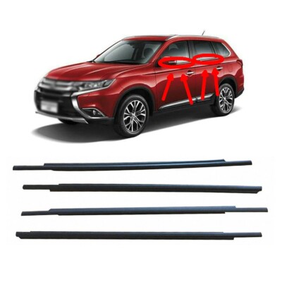 For Mitsubishi Outlander Window Glass Weatherstrip Side Door Moulding ...