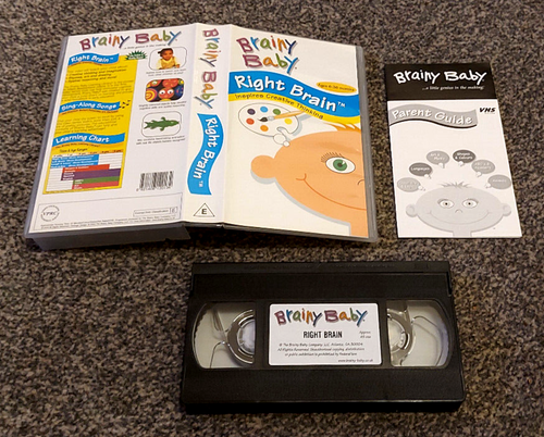 BRAINY BABY RIGHT BRAIN CREATIVITY AGES 6-36 MONTHS PAL VHS VIDEO KIDS ...