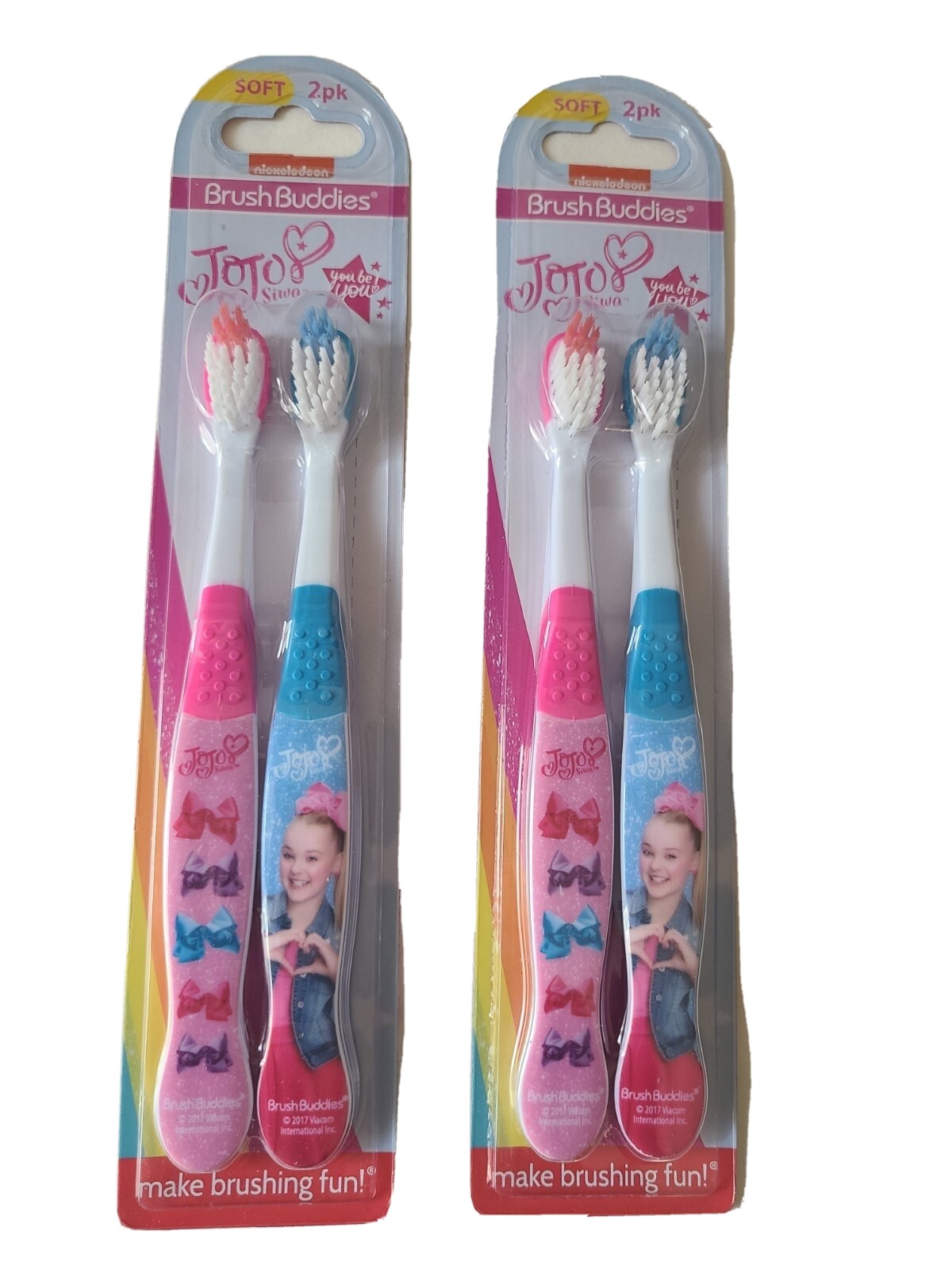 Nickelodeon 2 Sets of 2Pk JoJo Siwa Toothbrush ♡ Soft Bristle ...