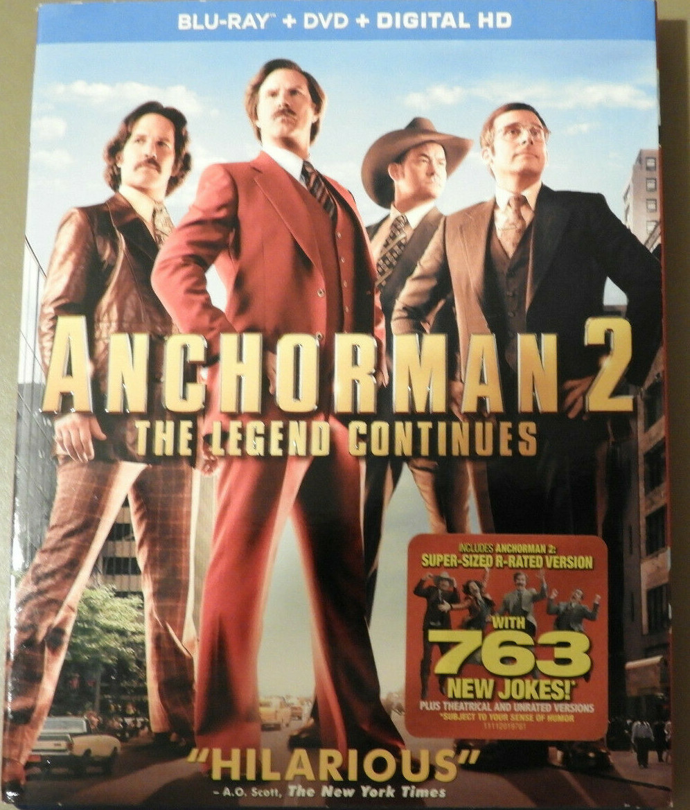 Anchorman 2: The Legend Continues (Blu-ray/DVD, 2014, 2-Disc Set ...