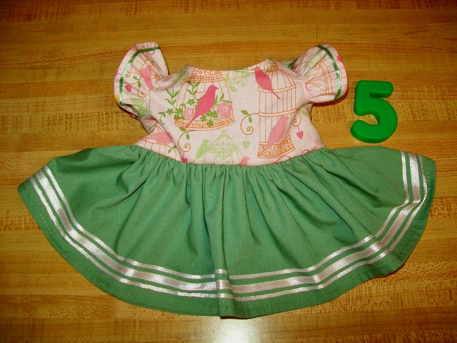 BIRD BIRDS with CAGES RIBBON DRESS--4 CHOICES for 16" CPK Cabbage Patch ...